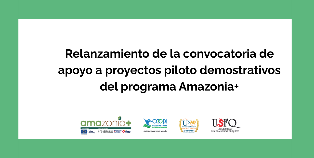Relanzamiento de la convocatoria de apoyo a proyectos piloto ...